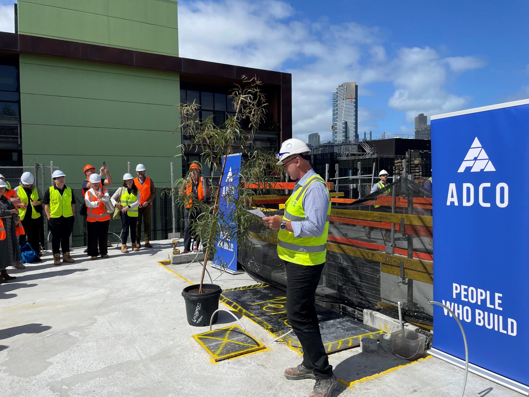 Melbourne Place Tops Out | ADCO | People who Build